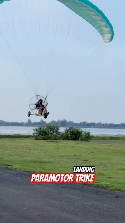 Paramotor trike landing #paramotor #พารามอเตอร์ - YouTube