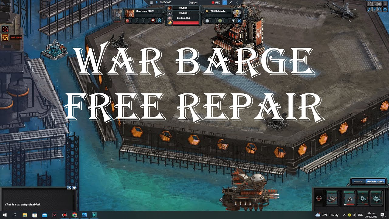 War Commander- WAR BARGE [ FREE REPAIR ] - YouTube