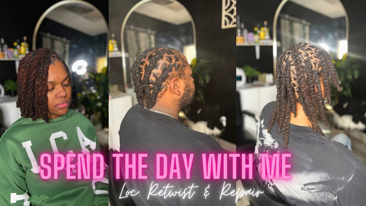 Watch me do a loc retwist and style / Instant locs - YouTube
