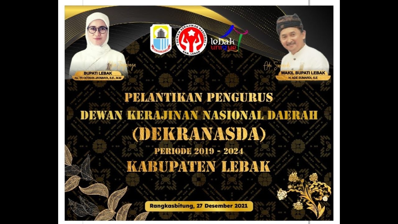 Pelantikan Pengurus Dewan Kerajinan Nasional Daerah (DEKRANASDA ...