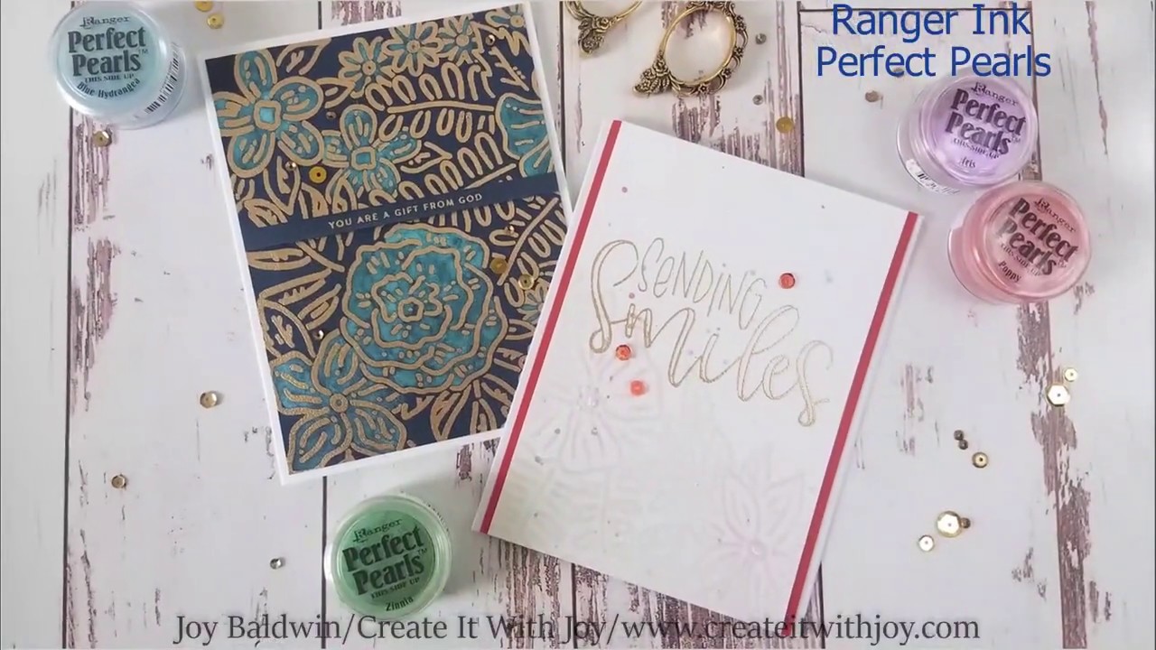 How to use Ranger Ink Perfect Pearls, 3 ways - YouTube
