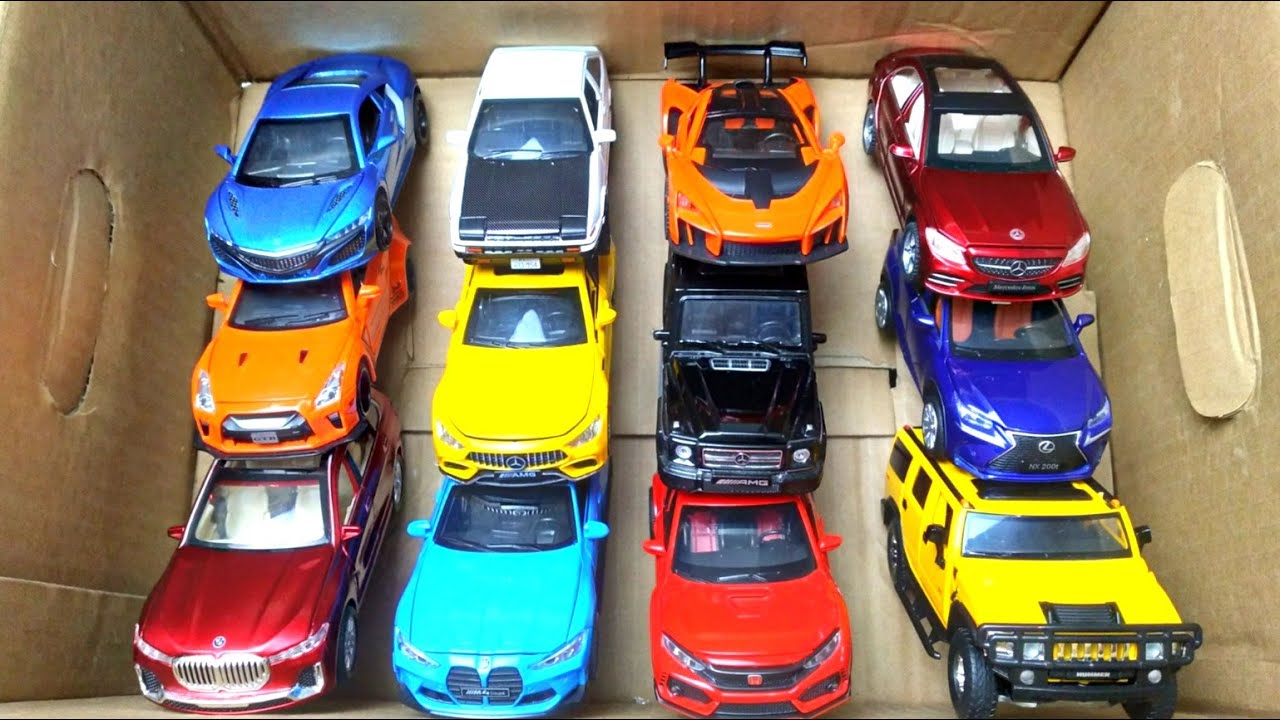 Box Full of Cars Mclaren, BMW, Ferrari, Mini Cooper, Toyota, Honda ...