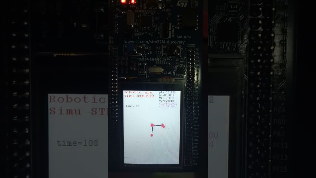 2dof robot arm controller on a Stm32f429 discovery - Go IT
