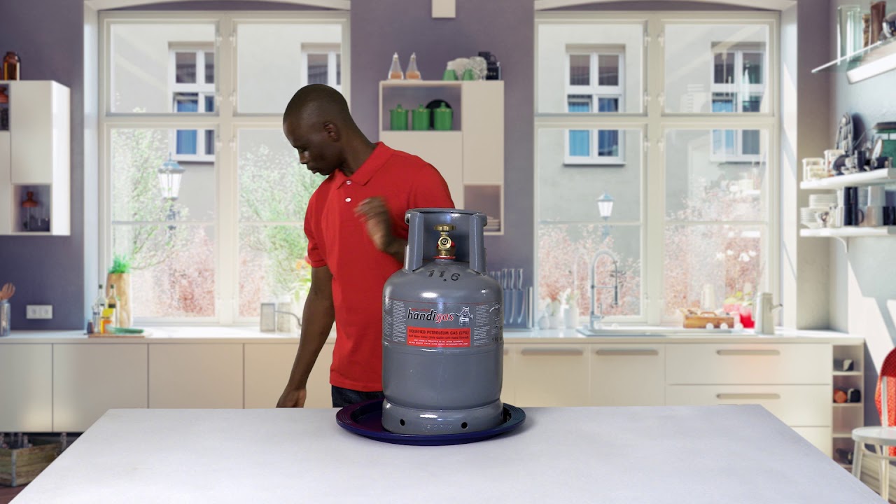 How to safely find out how full you Handigas cylinder is - YouTube