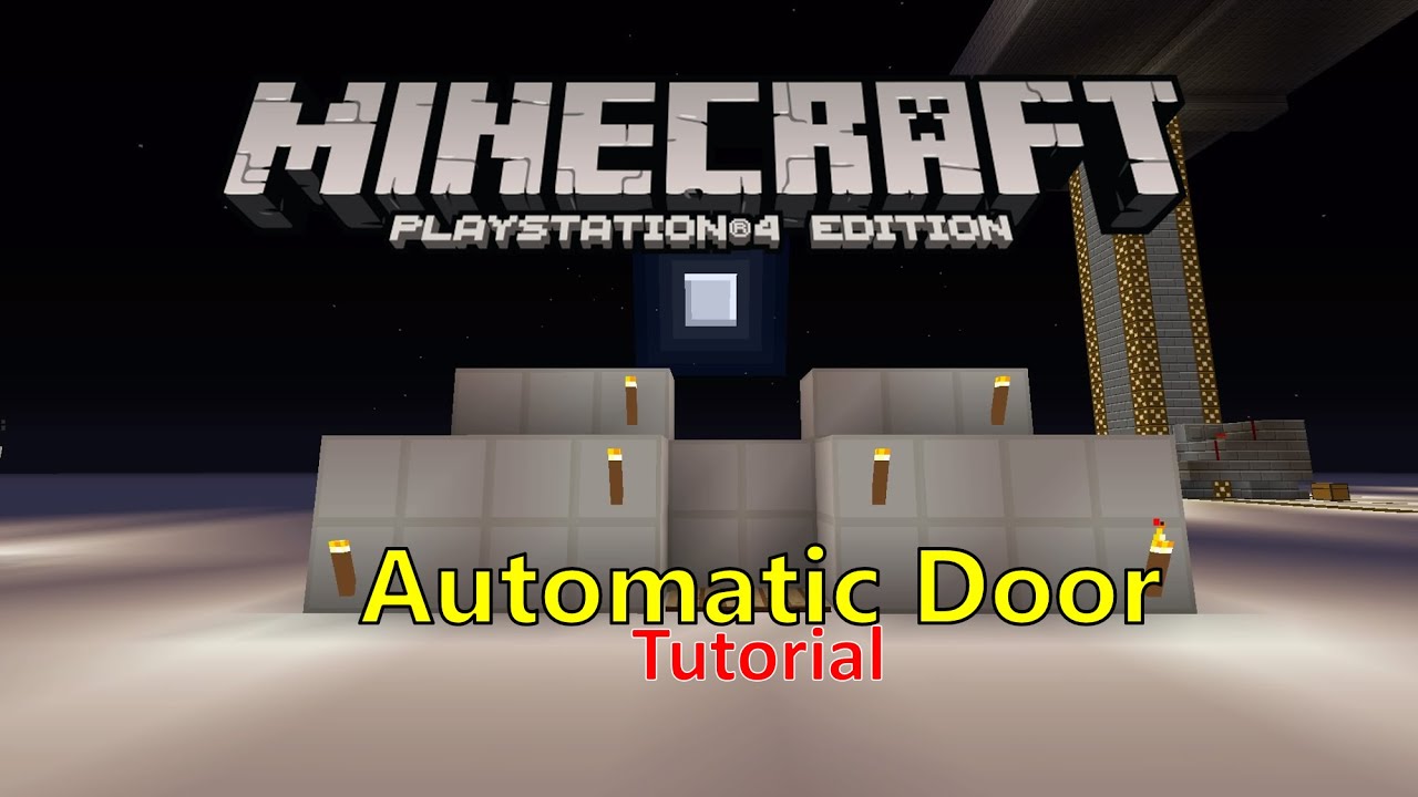 Minecraft PS4/ XBOX1 Automatic Door Tutorial - YouTube