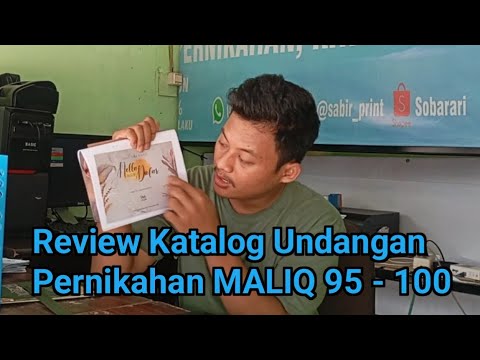 Review Katalog Undangan Pernikahan MALIQ 95 - 100 Percetakan Undangan ...