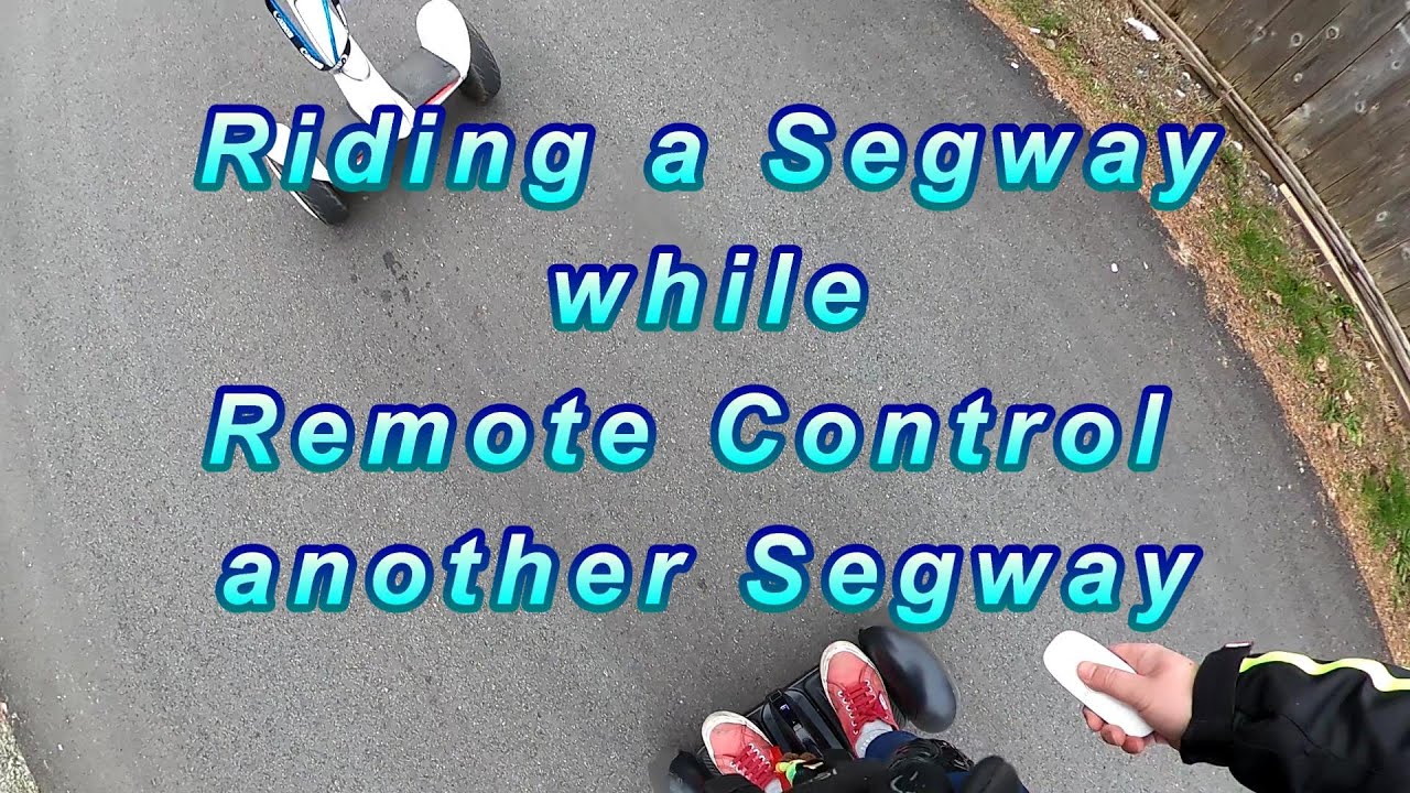 Riding a Segway while remote control another Segway - YouTube