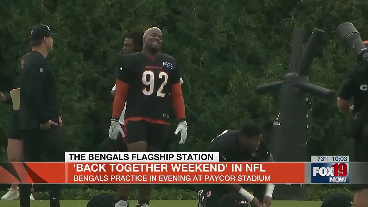 'Back Together Weekend' in NFL/Bengals practice in evening at Paycor ...