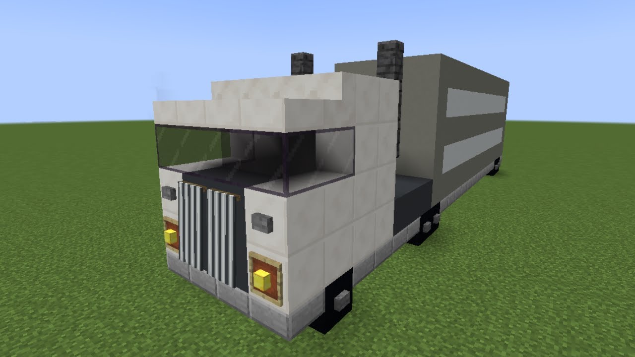 Minecraft Tutorial: Truck with Trailer - YouTube