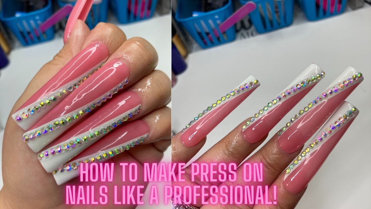 WATCH ME WORK | Press on nail tutorial - YouTube