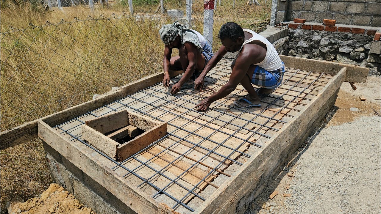 Construction Techniques of SepticTank Manual Slab Reinforcement|Septic ...