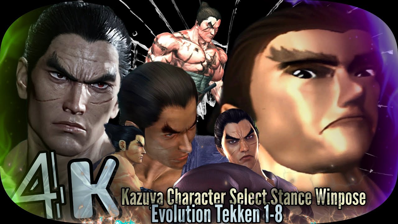 Kazuya Character Select, Stance , Keycharge Evolution Tekken 1 -8 UHD ...