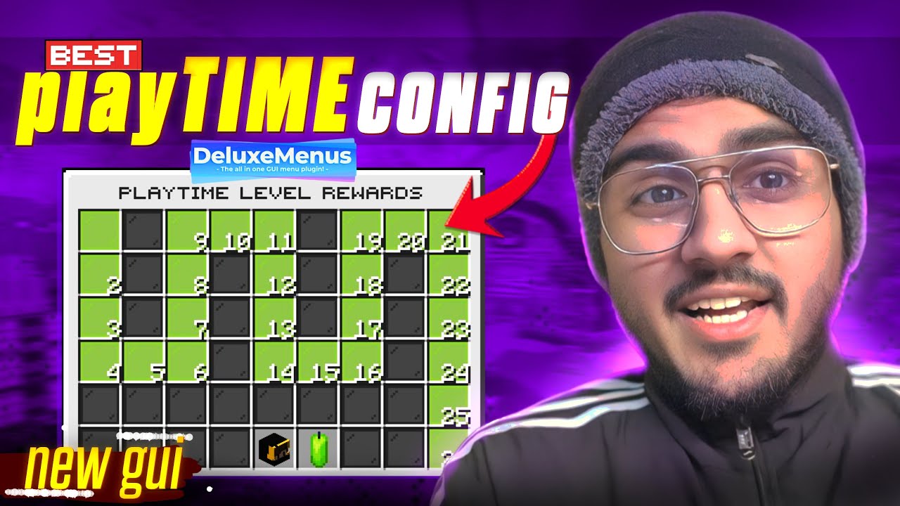 How to Add Playtime Rewards in Minecraft Server | DeluxeMenus Config | Minecraft Playtime Plugin ...