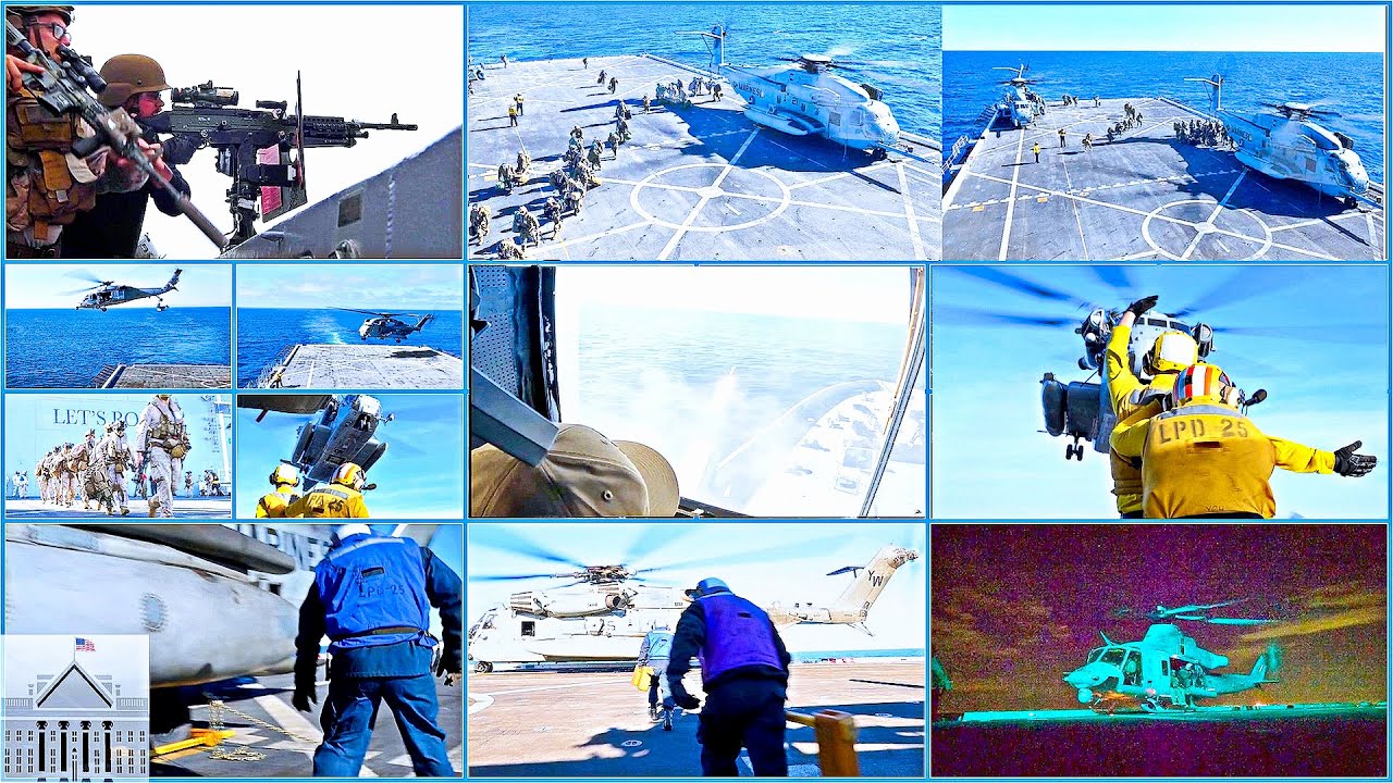 USS Somerset & Boxer ARG: Flight Quarters Training & Routine Operations ...