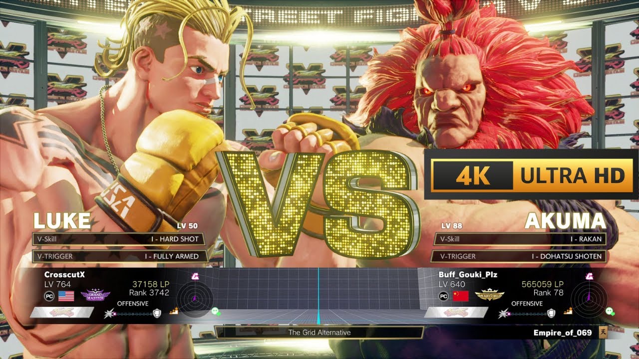 Street Fighter 5 | CrosscutX (LUKE) VS Buff_Gouki_Plz (AKUMA) | 4K ...