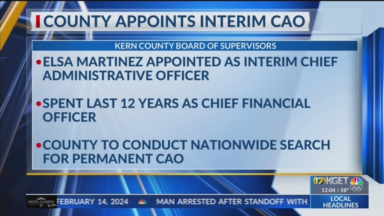 Kern County Board of Supervisors appoints interim CAO - YouTube