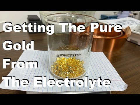 Pure Gold From Electrolyte Solutions 5 Troy Ounces - YouTube