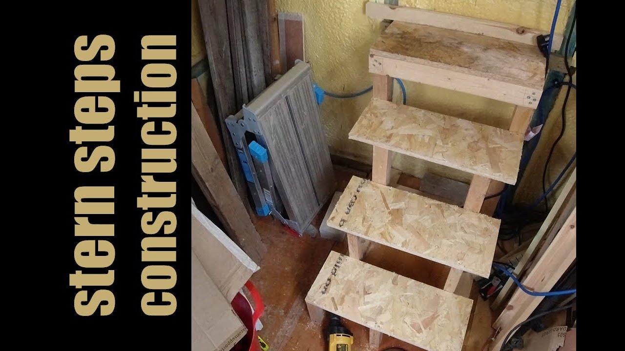 Narrowboat_fitout - epi#18 – Stern steps construction - YouTube