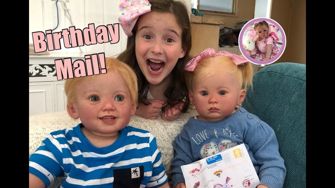 Reborn Toddlers & Aliyah Open Birthday Mail! - YouTube