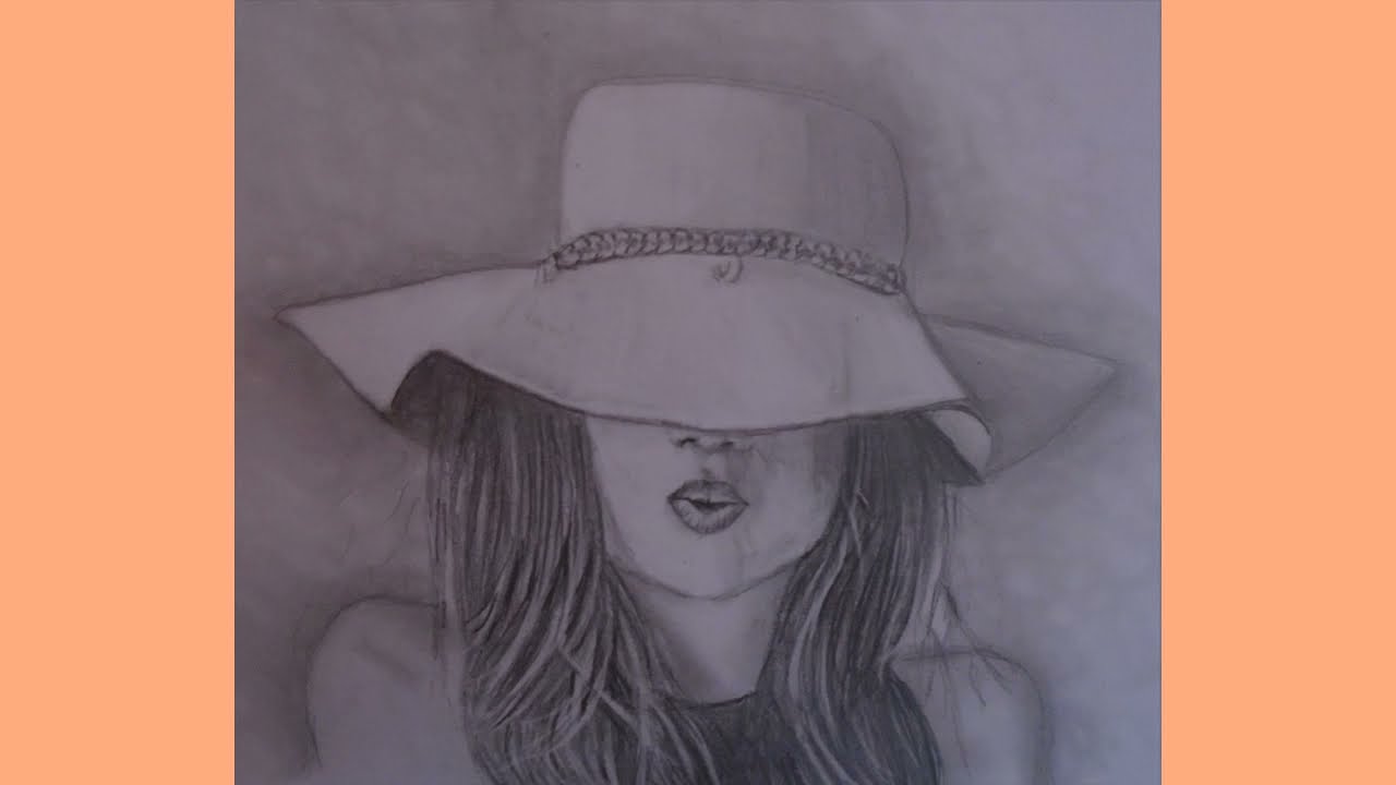 Draw like a pro "Lady in a floppy hat" FREEHAND step by step ...