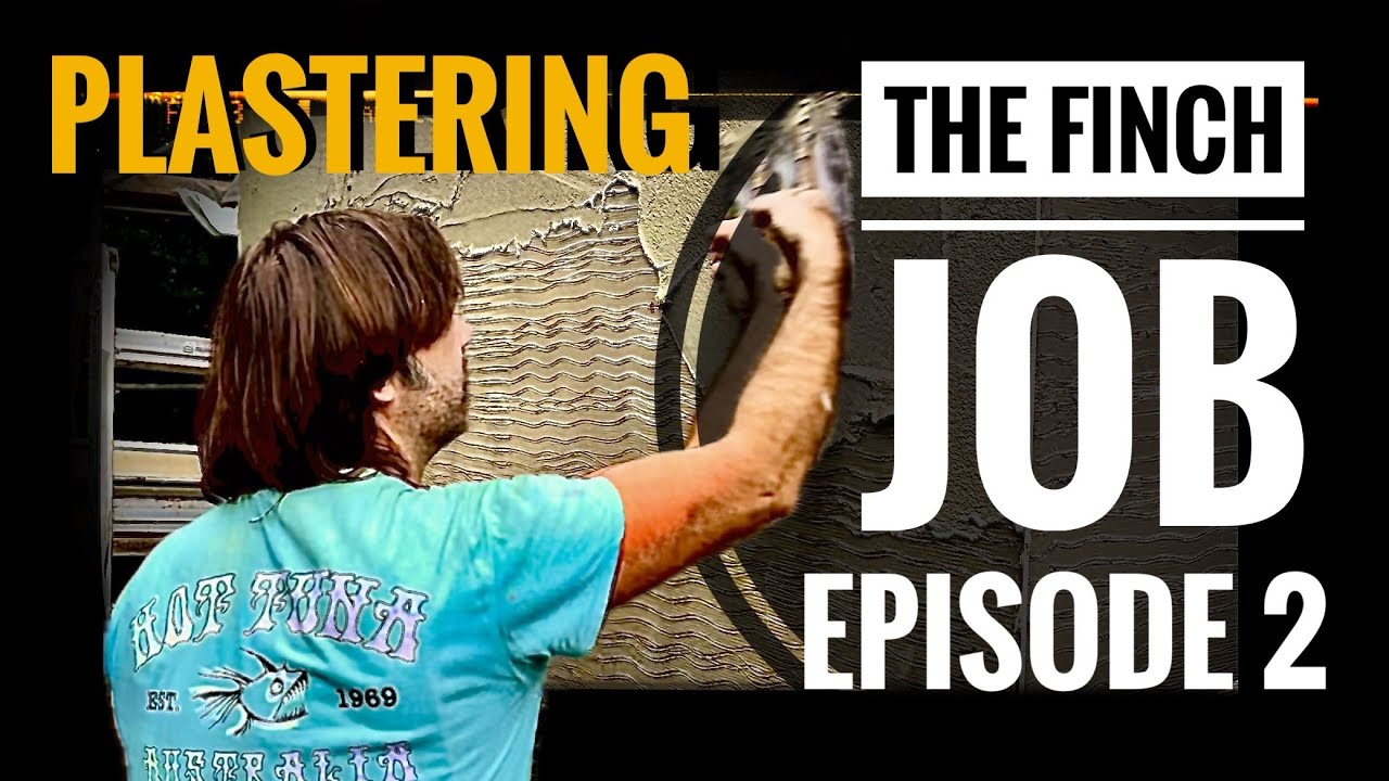 ONE COAT RENDER THE FINCH JOB, episode 2 silicon finish prep plastering - YouTube