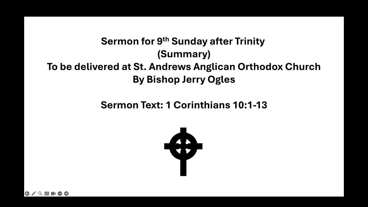 Summary of Sermon for 9th Sunday after Trinity - YouTube