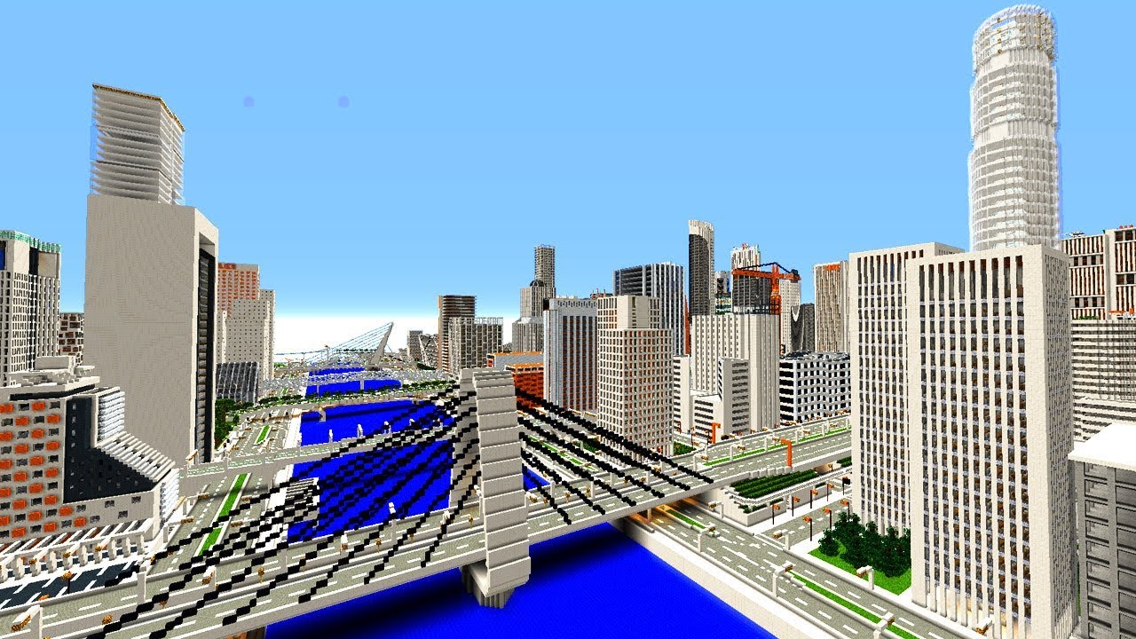 Futuristische Stadt In Minecraft
