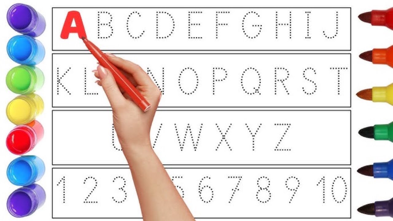 Phonics Song // Let's Learn How to Draw and Paint ABC A to Z & Numbers ...