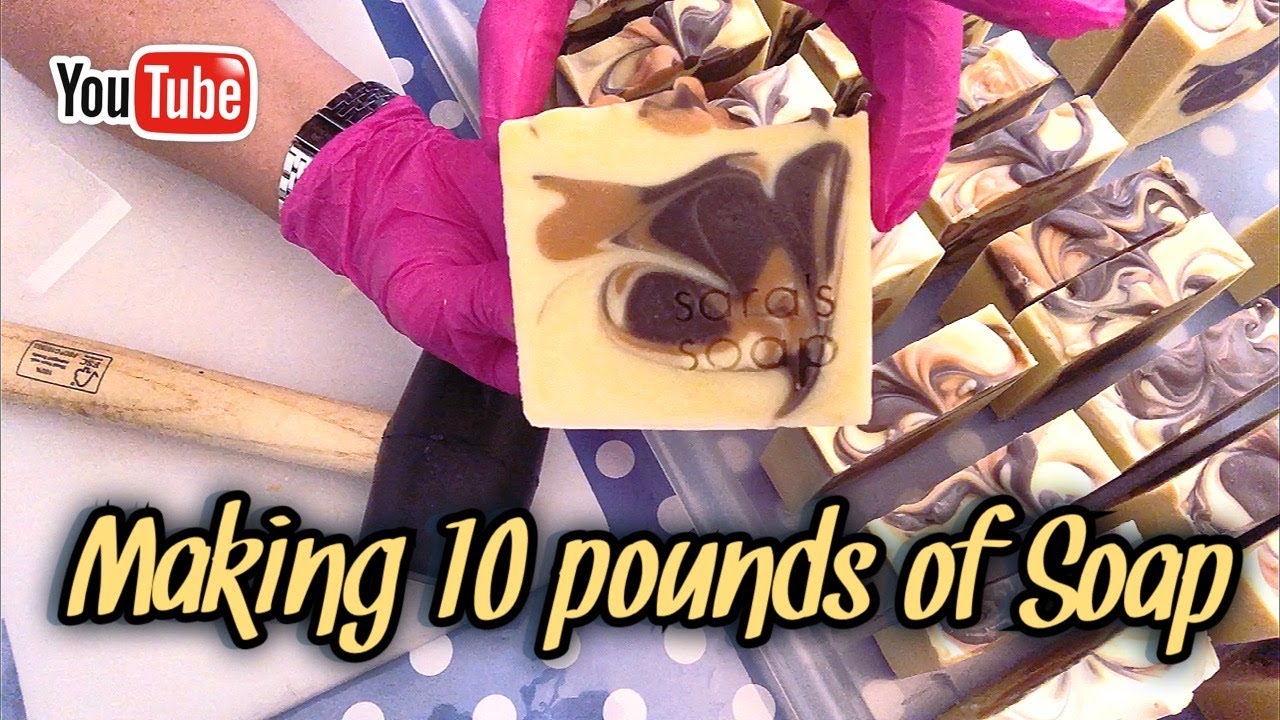 Making 10 pounds of soap | soap recipe for men | step by step - YouTube