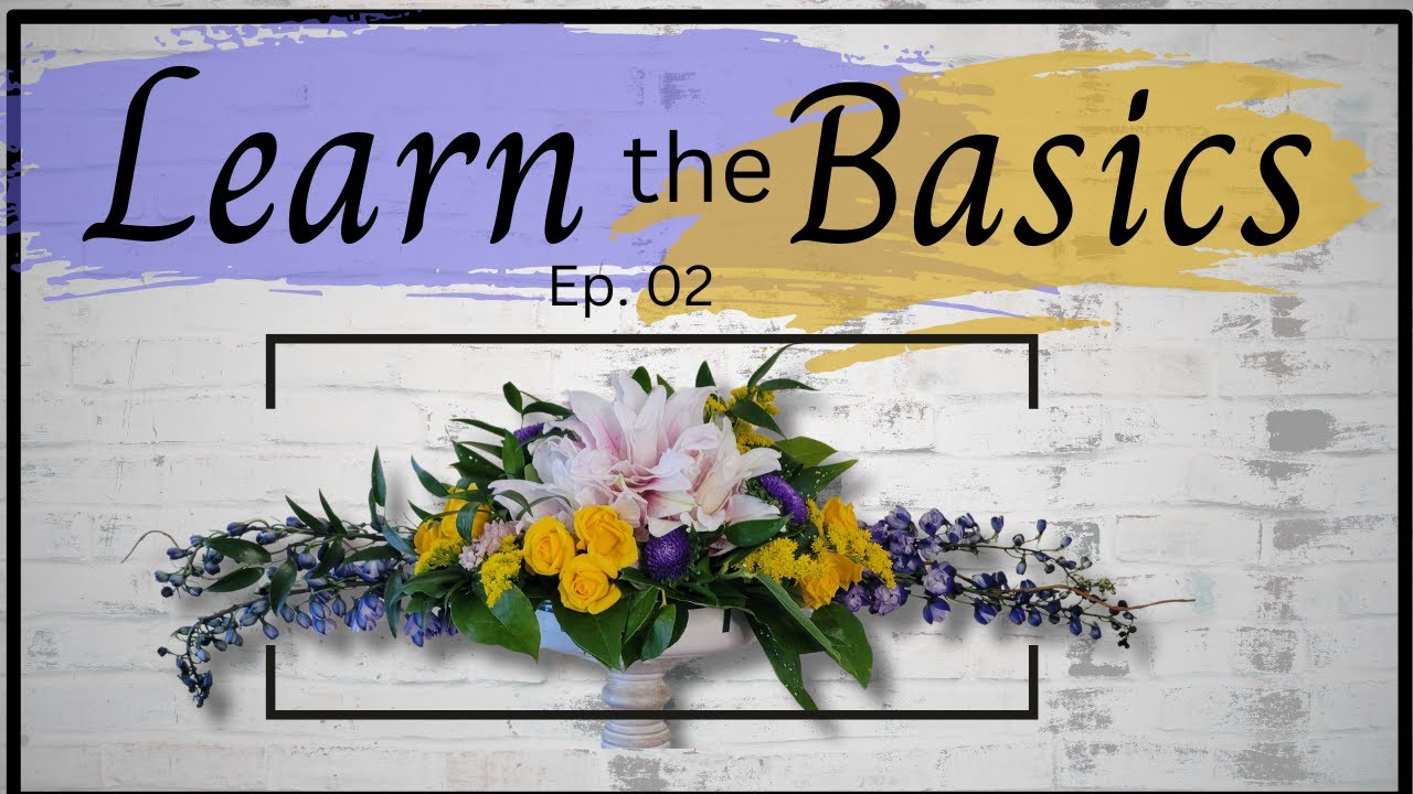 Horizontal Line Arrangement Tutorial - Floral Design for Beginners ...