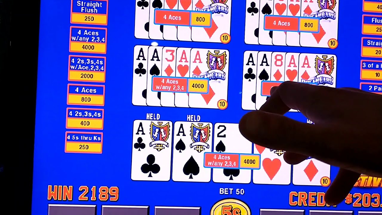 Dealt 4 of a kind and DRAWING FOR THE KICKER! Triple Double Bonus - YouTube