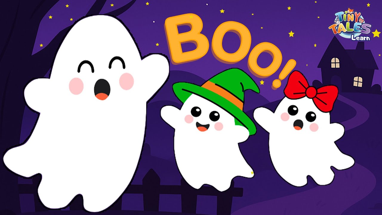 Five Little Ghosts 👻 | Fun Counting & Spooky Cute Nursery Rhyme for ...