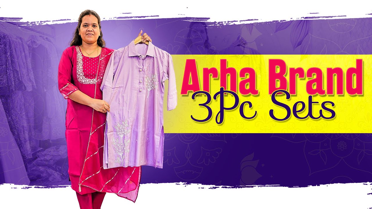 ARHAA Branded 3Pc Dresses Collection || Sri Sai Durga Collections - YouTube