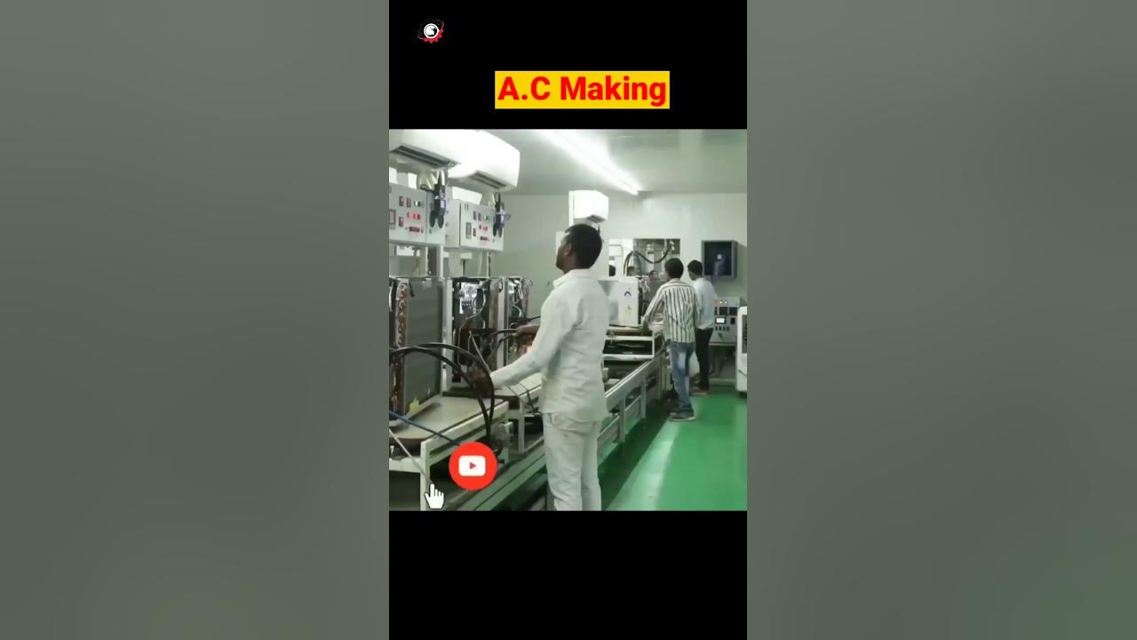AC Making In Factory | AC Manufacturing Process | AC Production Line #ACfactory #shorts - YouTube
