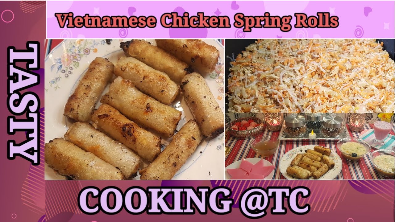 Nem - Vietnamese Crispy Chicken Spring roll/Chả giò Recipe in tamil ...