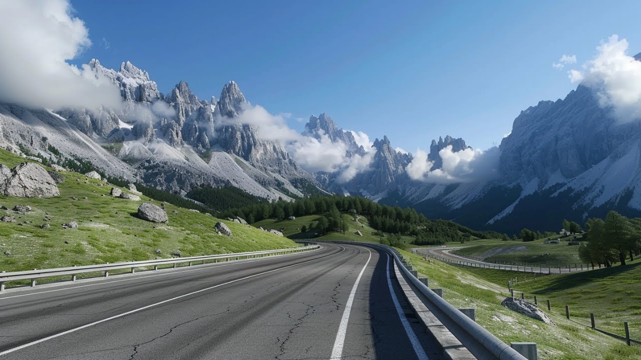Sun-Drenched 4K Mountain Drive through Italian Green Valleys | 17min ...