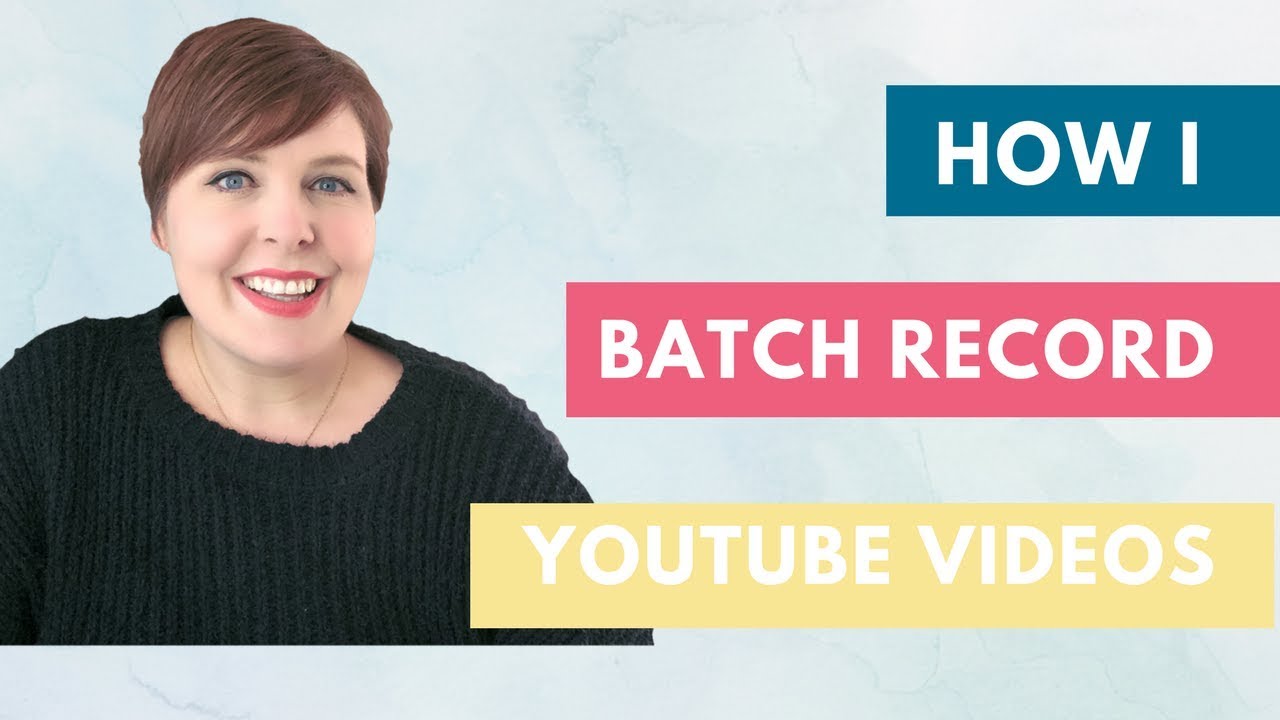 How I batch record YouTube videos - YouTube