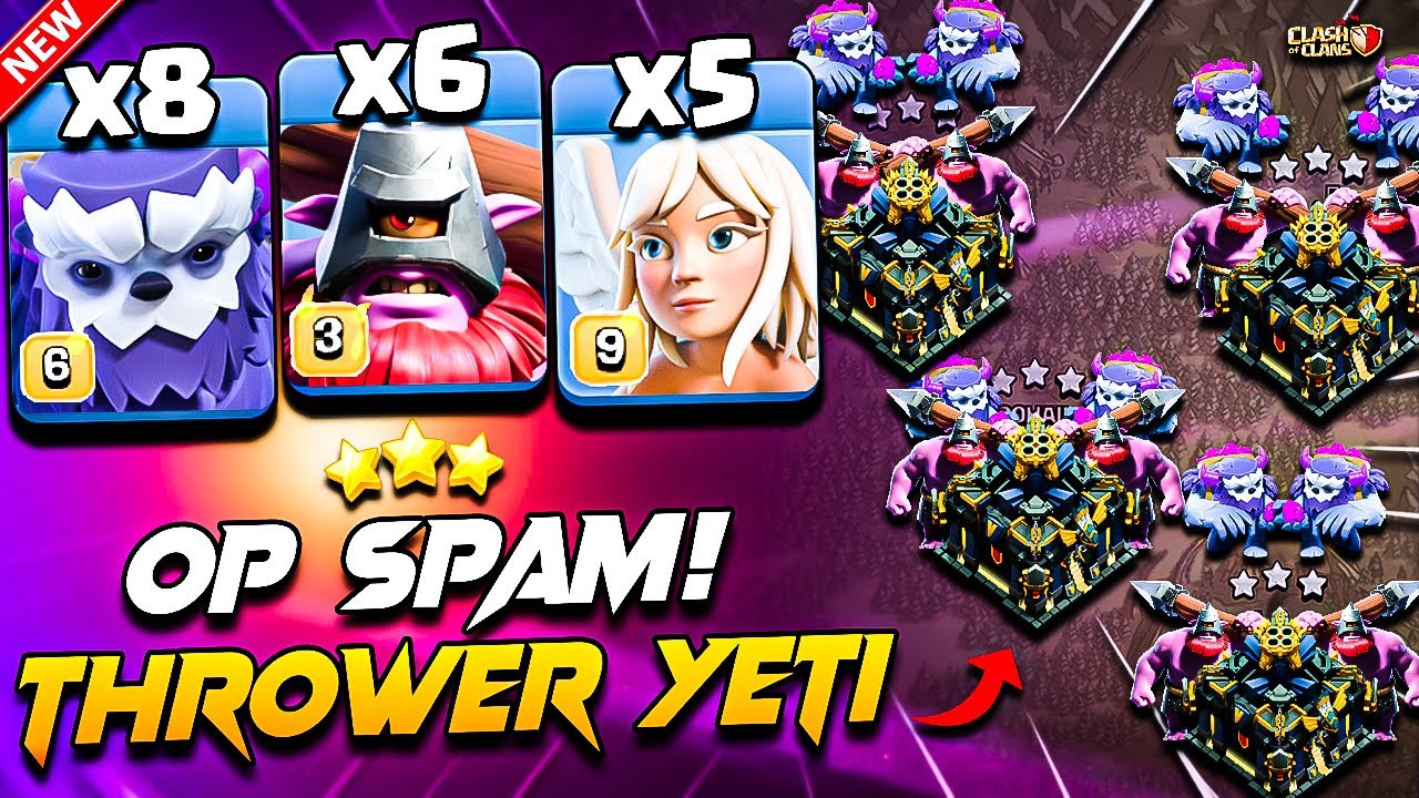 Town Hall 17 THROWER Attack With YETI | Best Th17 Attack Strategy With ...