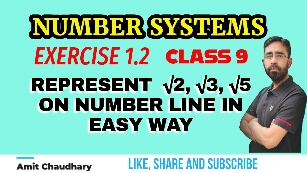 Represent Irrational Numbers on Real Number Line | Exercise 1.2 | Class ...