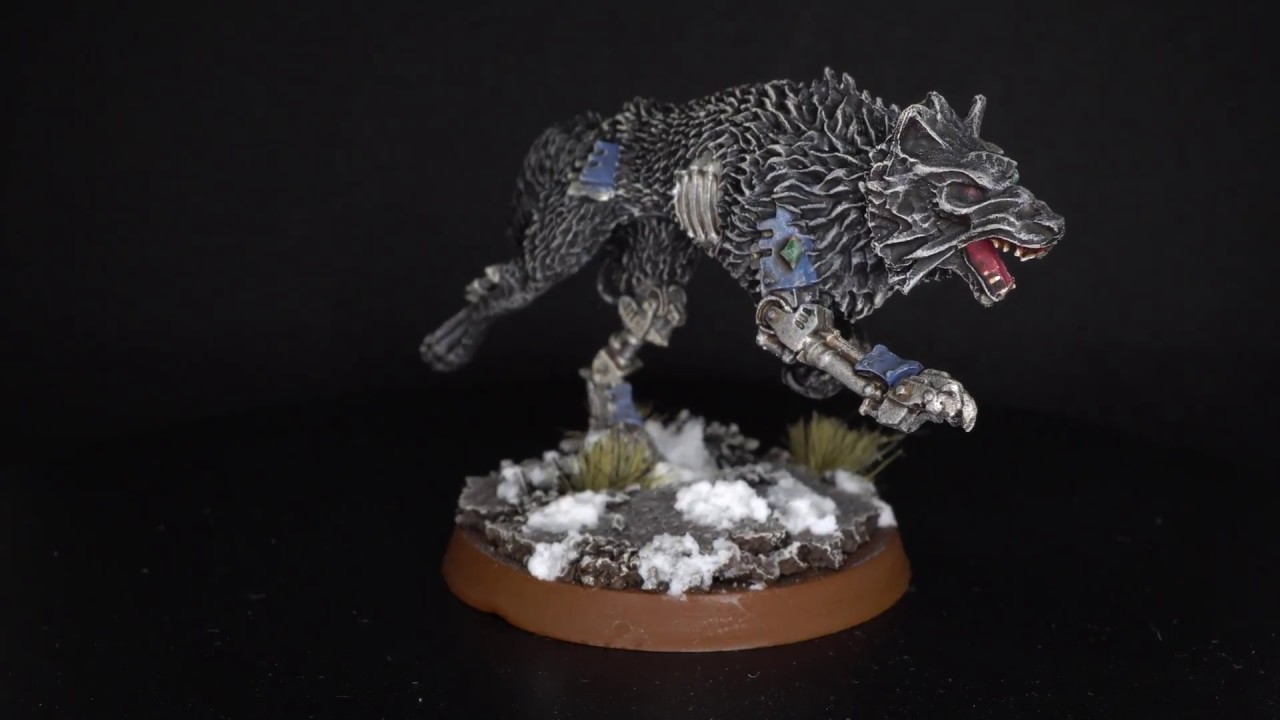 [Warhammer 40k] Turn Table - Space Wolves: Cyberwolf Black - YouTube