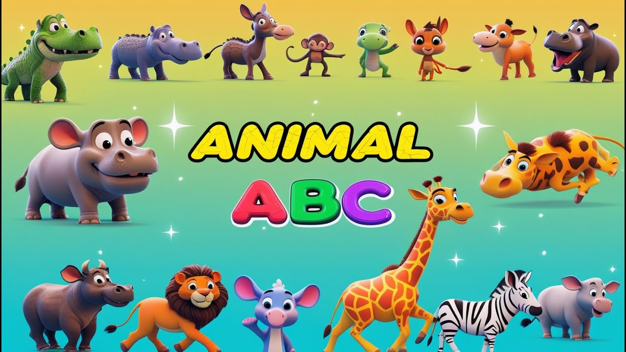 Animal ABC Phonics Song for Kids | Learn Alphabet with Animal Sounds ...