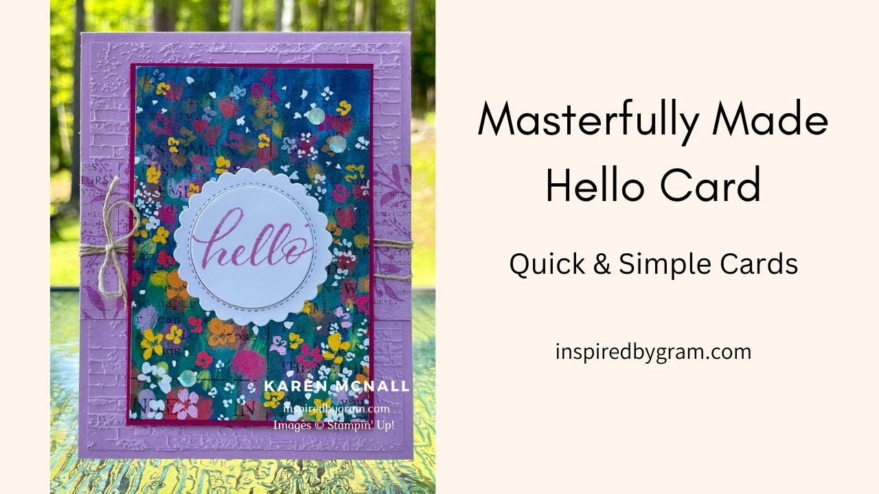 Masterfully Made Hello Card - YouTube