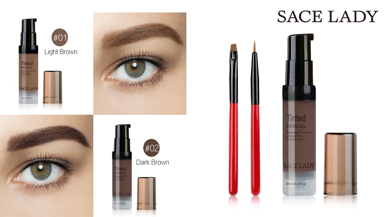 SACE LADY 6 Colors Henna Eyebrow Gel | Paint Cosmetic - YouTube