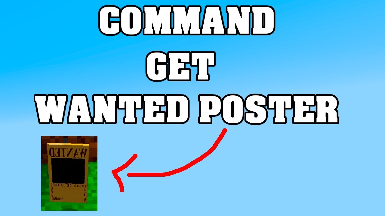 COMMAND for GET WANTED POSTER in Minecraft Mine Mine No Mi ! 🙀 - YouTube