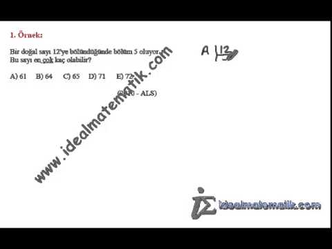 YGS Matematik: Bölme Video 1