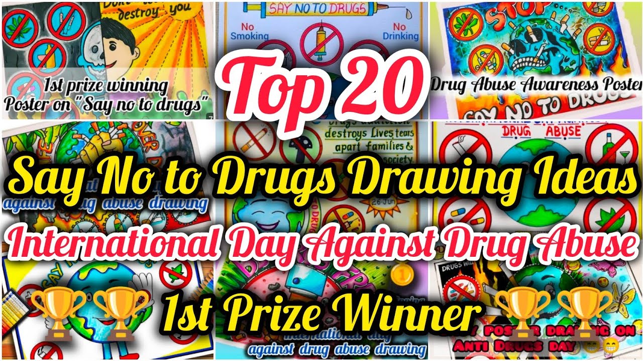 International Day against Drug Abuse Drawing | Say No to Drugs Drawing ...