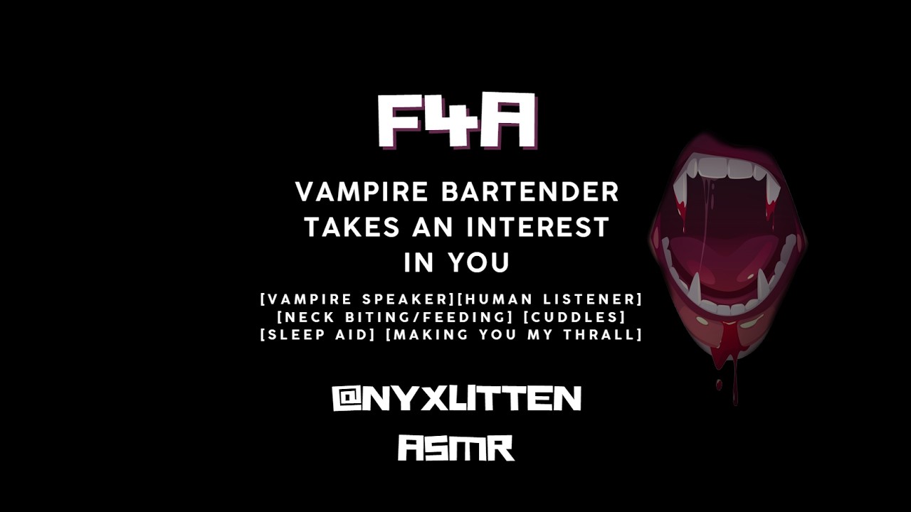 [F4F] [TF4F] Vampire Bartender Seduces You [Mistress] [Cuddles ...