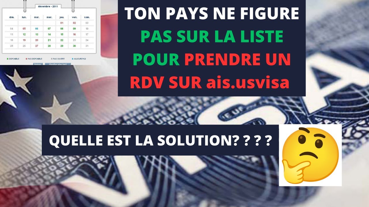 La Solutions si ton pays ne figure pas sur la liste pour prendre un RDV ...