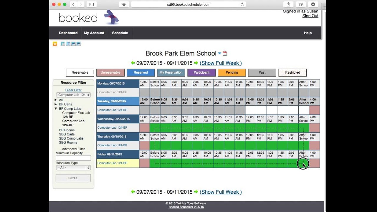 How to Use Booked Scheduler at SD95 - YouTube