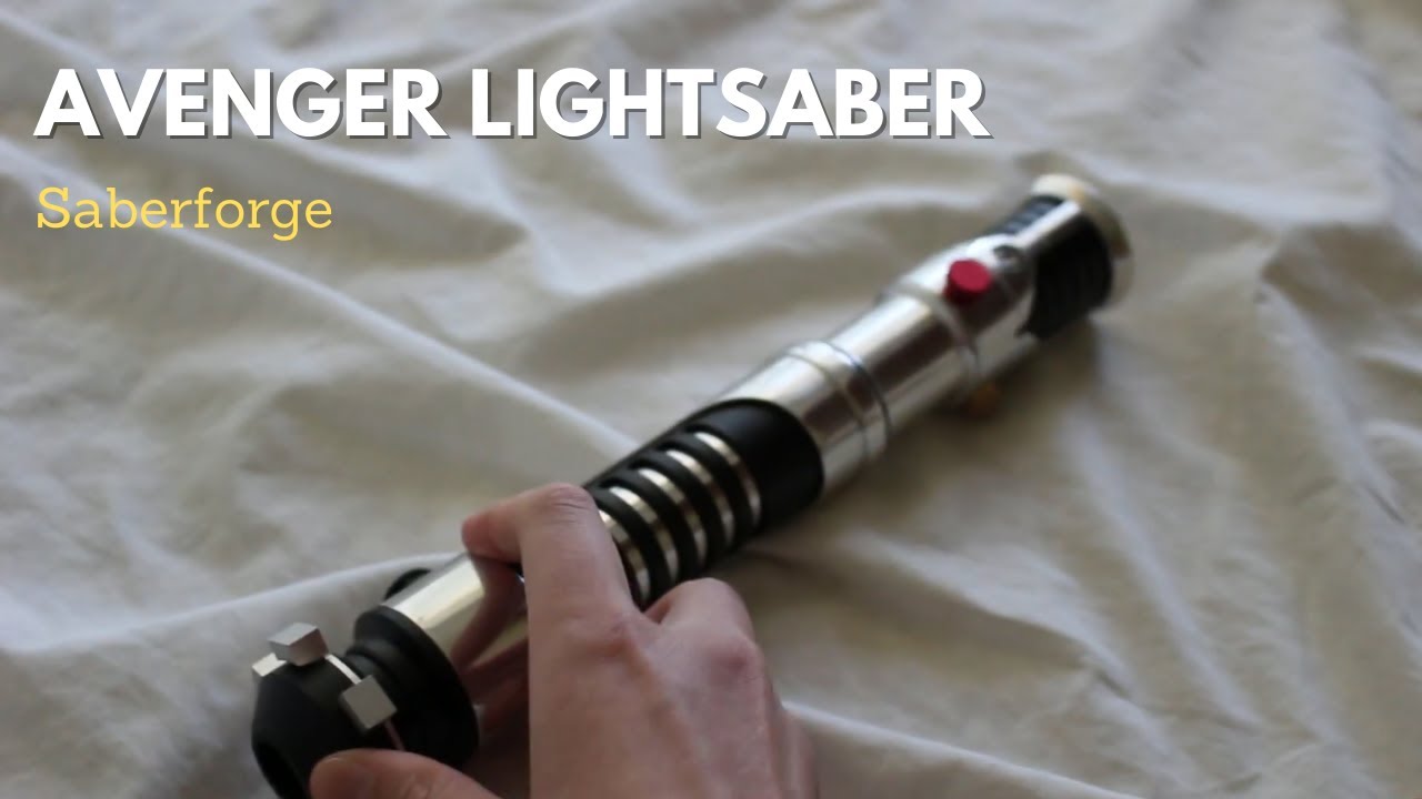 REVIEW Saberforge Avenger Lightsaber | Chrome Plated Finish - YouTube